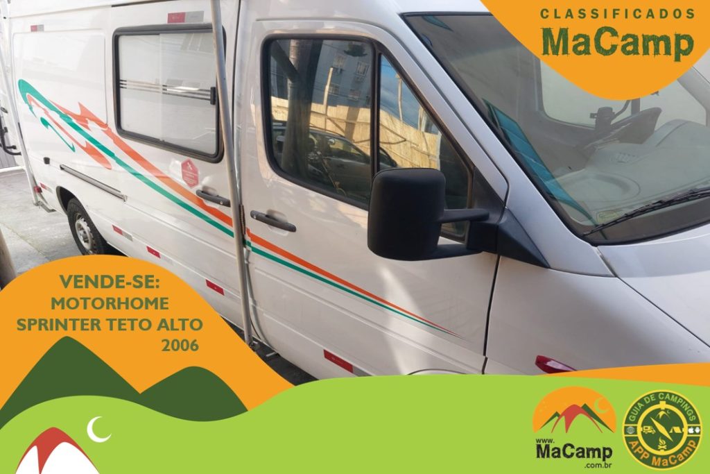 VENDE-SE: Motorhome Sprinter Longa Teto Alto - 2006- MaCamp
